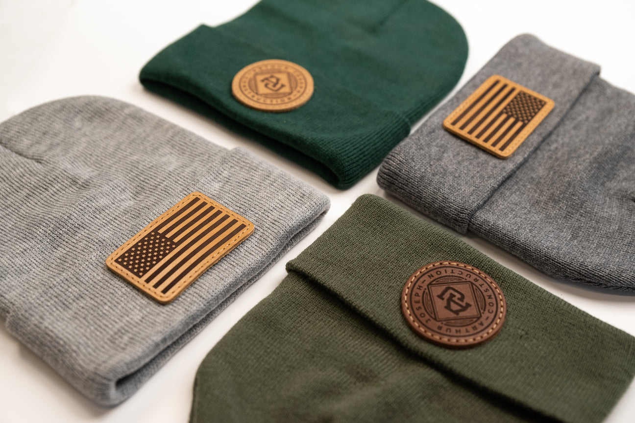 Custom Beanies With Logo | Customized Beanie With Leather Patch – C ...